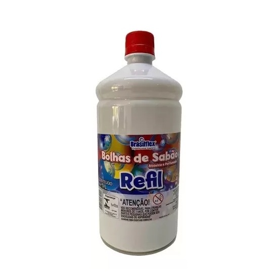 Refil Liquido Para Maquina De Fazer Bolhas De Sabão 1l | Shopee Brasil