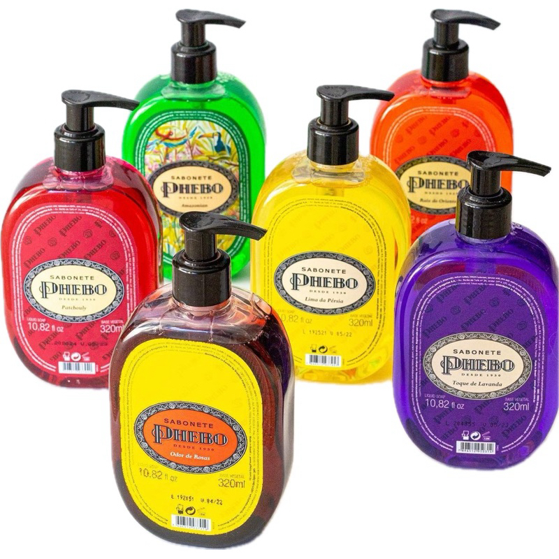 Phebo Sabonete Líquido 320ml - Escolha o Seu | Shopee Brasil
