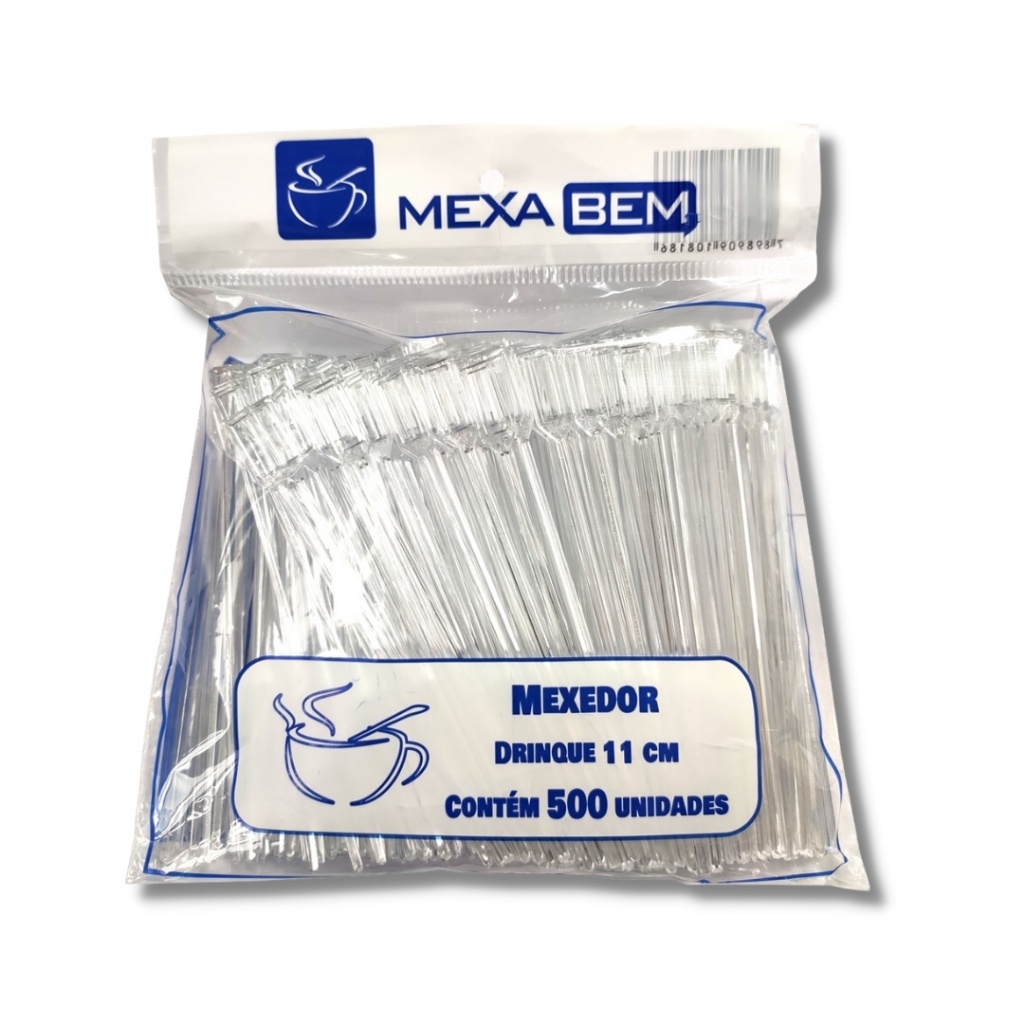 MEXEDOR TIPO DRINQUE (11 CM.) CRISTAL C/ 500 UN. (MEXA BEM) | Shopee Brasil