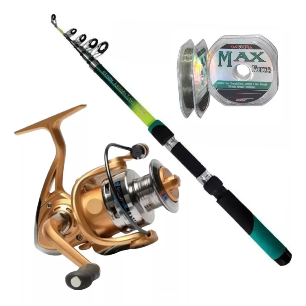 Kit Pesca Praia Costão Molinete CMIK Fb 6000 + Vara Ottoni Leones T ...