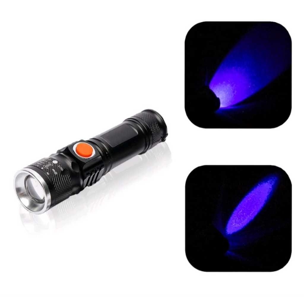 Lanterna Uv Luz Negra Ultravioleta Led Potente Inseto Escorpião Cor Da Luz | Shopee Brasil