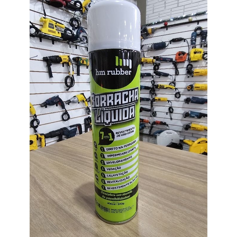 Borracha líquida impermeabilizante 7 em 1 direto na ferrugem BRANCO - HM Rubber 400ml | Shopee ...