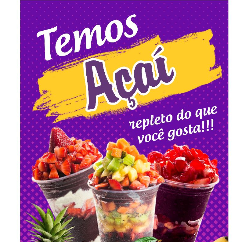 Banner Lona AÇAÍ venda propaganda divulgação recurso visual | Shopee Brasil