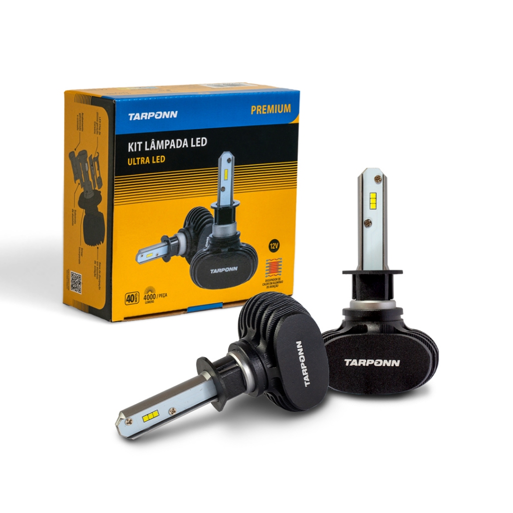 Lâmpada Super Ultra LED para Carro H1 6000k 8000 lumens 80w | Shopee Brasil