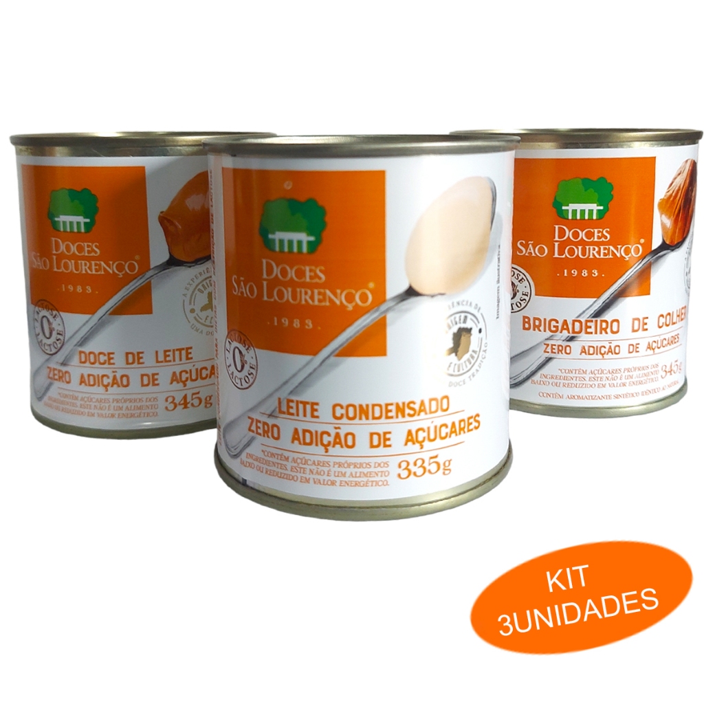 Kit Doces Diet Zero Açucar Zero Lactose E Sem Glúten Caixa Com 3 ...