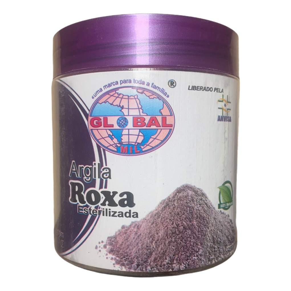 ARGILA ROXA 400G (POTE) GLOBAL | Shopee Brasil
