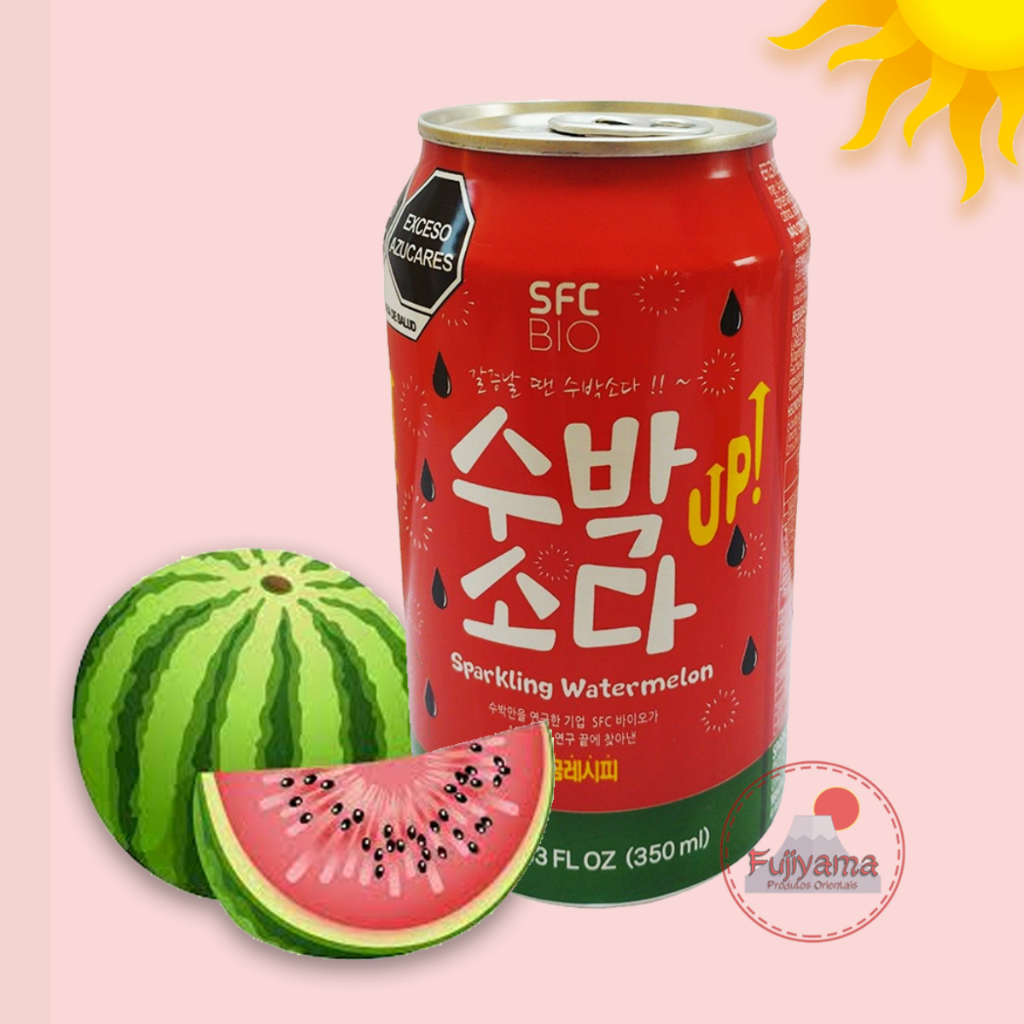 Refrigerante Coreano Sabor Melancia 350ml Sparkling Watermelon | Shopee ...