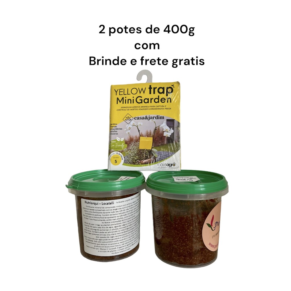 Kit Nutriorqui - 2 potes de 400g com brinde (5 cartelas adesivas contra ...