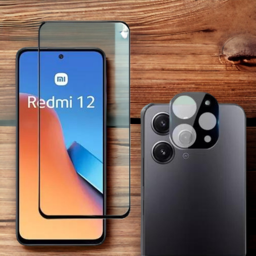 Película De Vidro 3D Redmi 12 4G , Película Câmera e Película Privativa ...