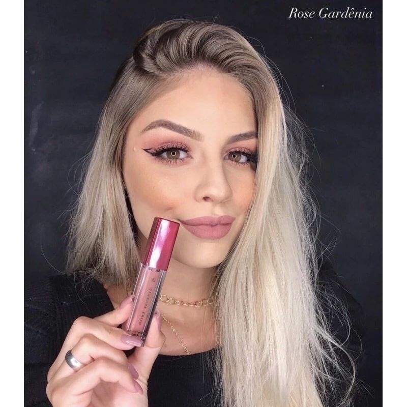 Batom Líquido Niina Secrets Skinny Matte Rose Gardênia - 5ml | Shopee Brasil