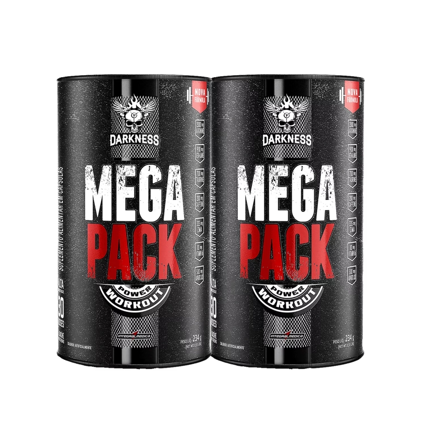 Kit 2x Mega Pack Power Workout 30 Doses Darkness - Integralmedica ...