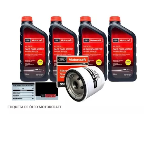 Kit 4 Litros De Oleo 5w30 E Filtro De Oleo Motorcraft Ford Ecosport Focus Ka Fiesta | Shopee Brasil