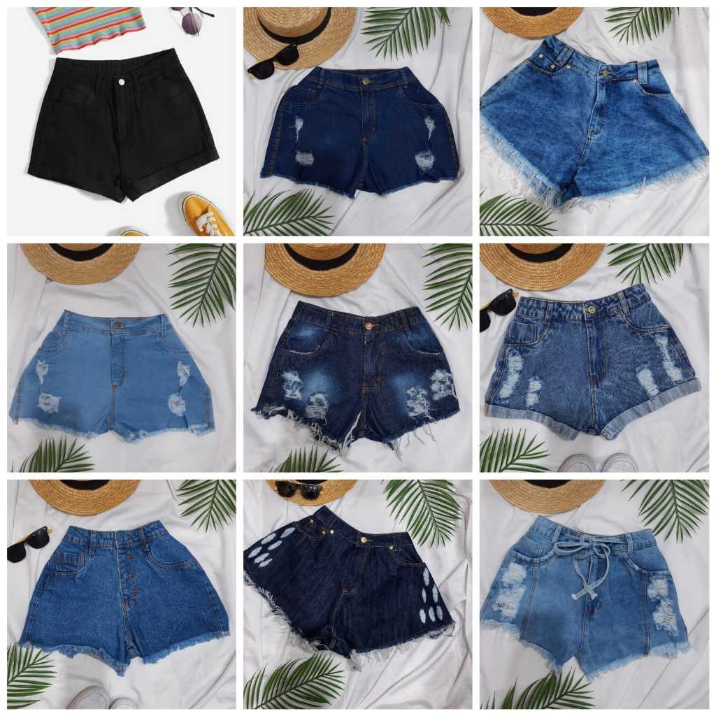 Shorts Jeans Diversos Tons C/ Lycra e S/ Lycra Vários Modelos | Shopee ...