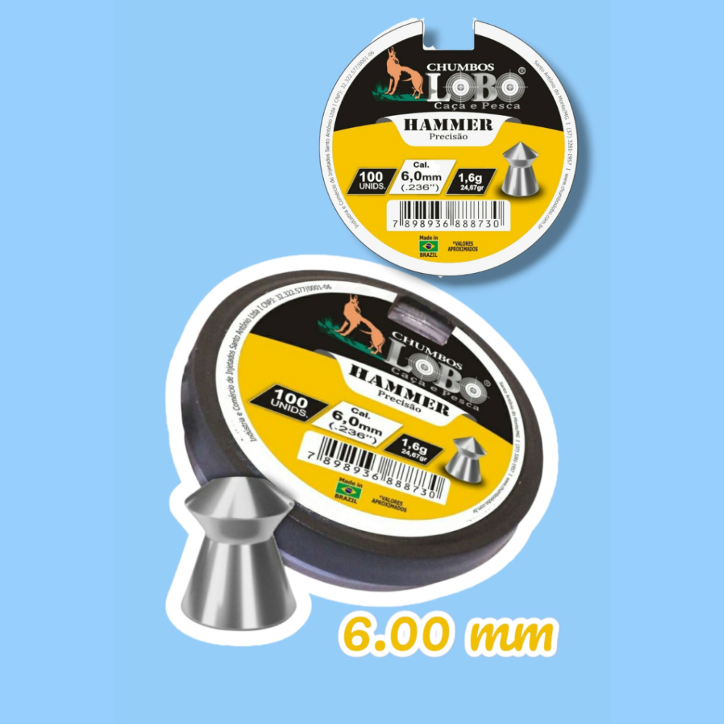 Kit com 2 cx Chumb Lobo Hammer tamanho 6mm | Shopee Brasil