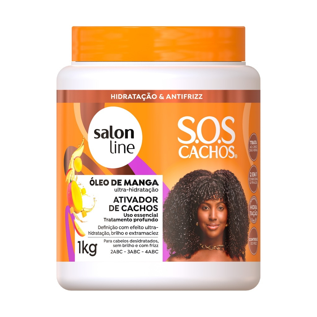 Ativador de Cachos SOS Cachos Óleo de Manga Salon Line 1kg | Shopee Brasil
