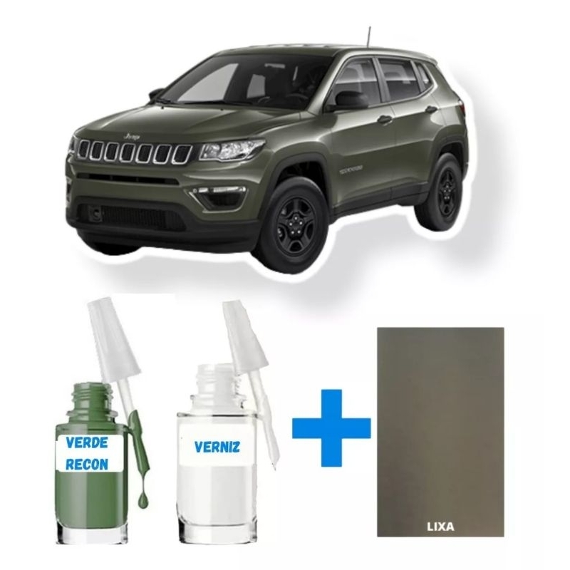 Tinta Tira Risco Automotivo Cor Carro Compass Verde Recon | Shopee Brasil