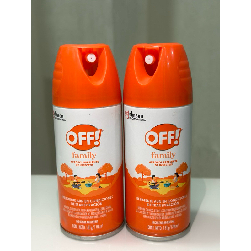 Kit com 02 Repelentes Aerosol OFF Spray 131GR | Shopee Brasil