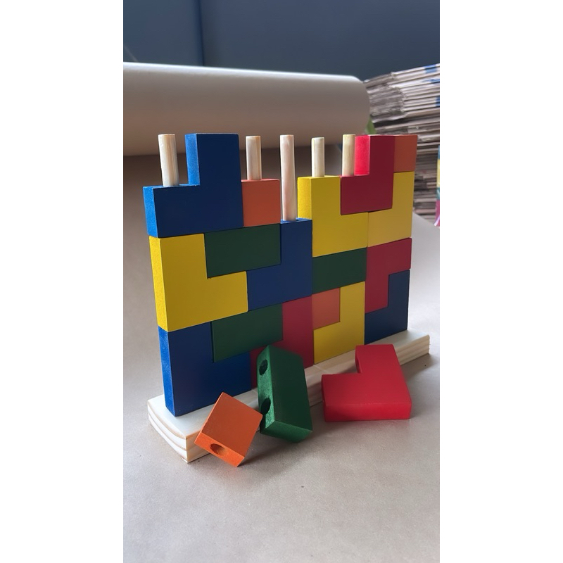 Blocos de encaixe vertical, tetris, Quebra cabeça vertical | Shopee Brasil