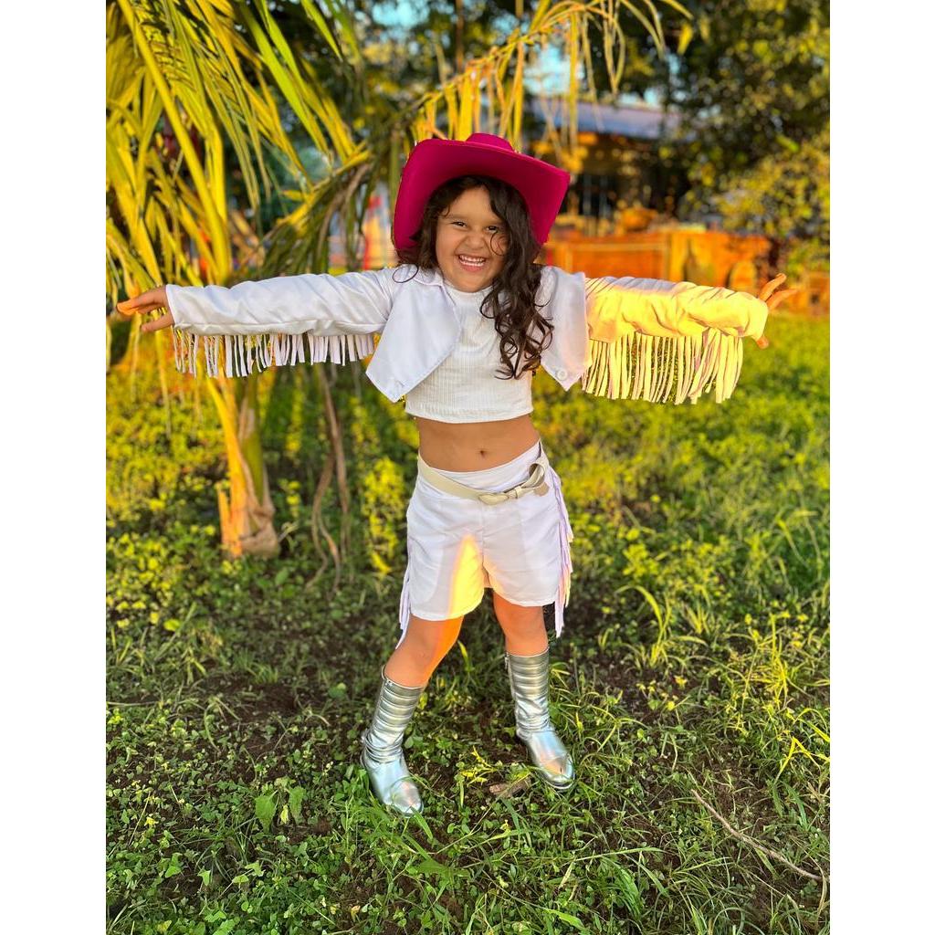 Conjunto Infantil Menina Ana Castela "Branco" Blogueira-Country - 3 ...