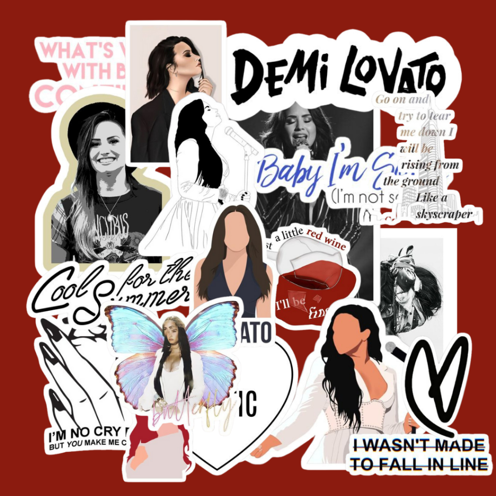 Demi Lovato - CARTELA DE ADESIVOS/STICKER PACK! (Folha ou Recortado ...