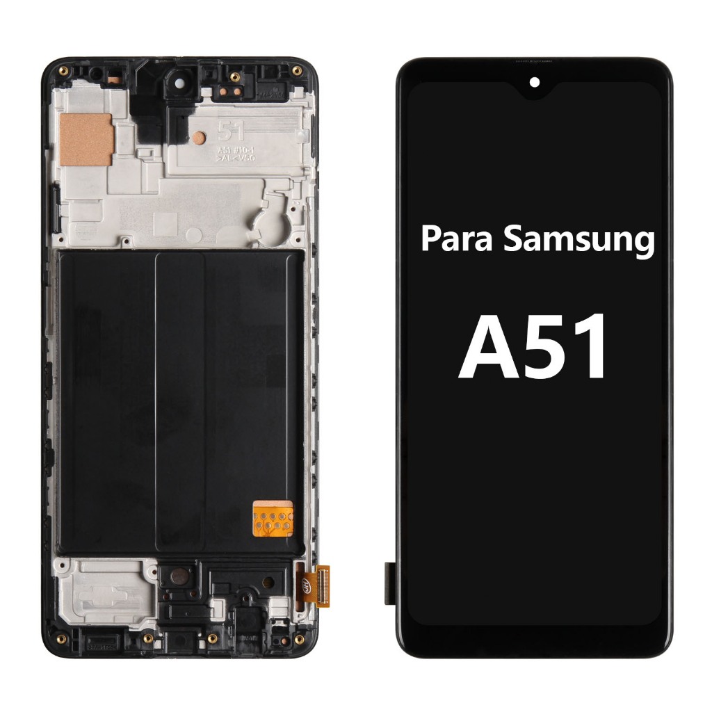 Tela Frontal Display Touch Lcd Compatível OLED Com Aro Para Samsung Galaxy A51 SM-A515F SM-A515F ...