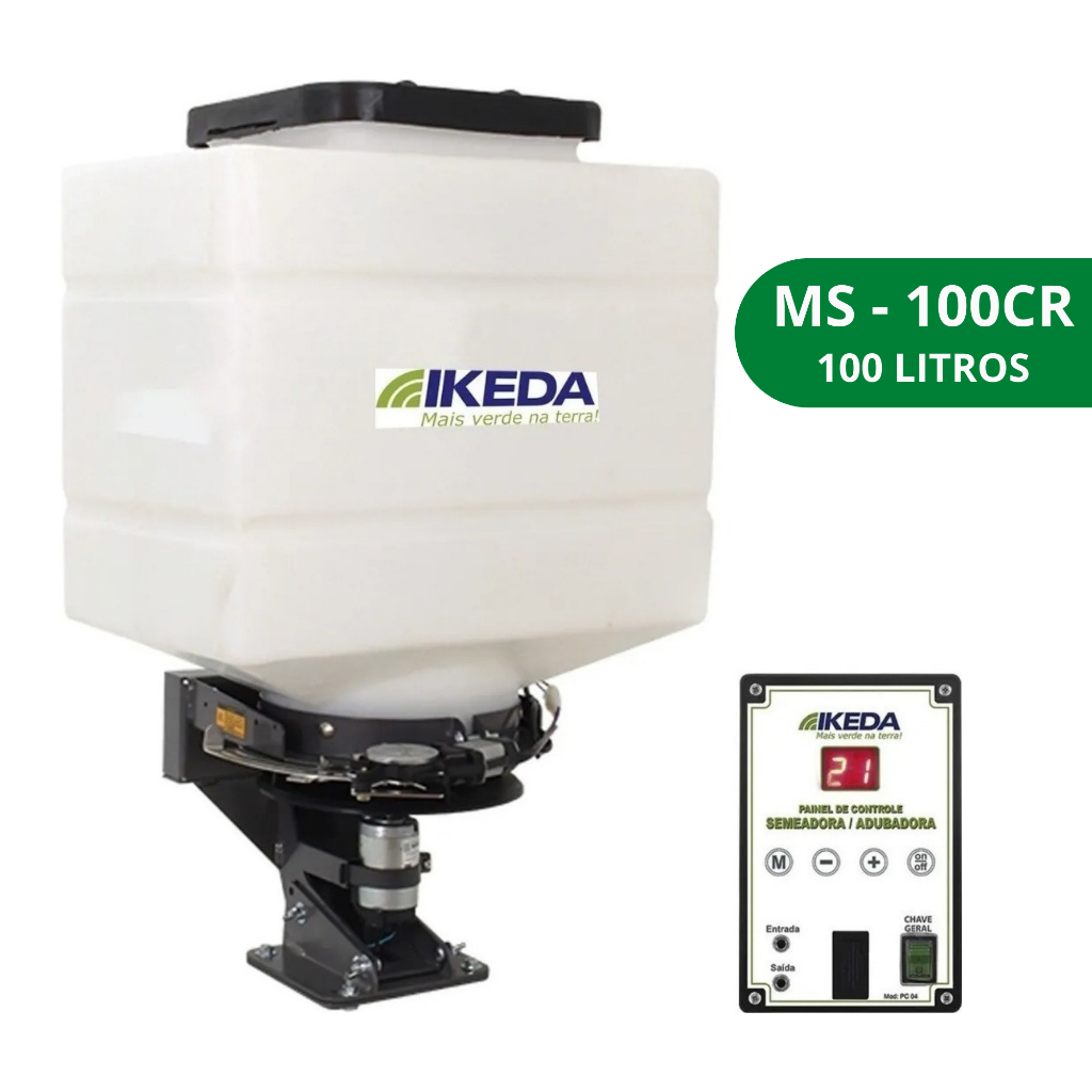 Semeadora Ikeda 100 Litros Adubadora Ms 100cr 12vt Adubadeira Embrapa Com Controle Remoto Para ...