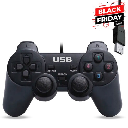 Controle para PC com Fio USB Dualshock Joystick Sem Embalagem - YT-PC ...