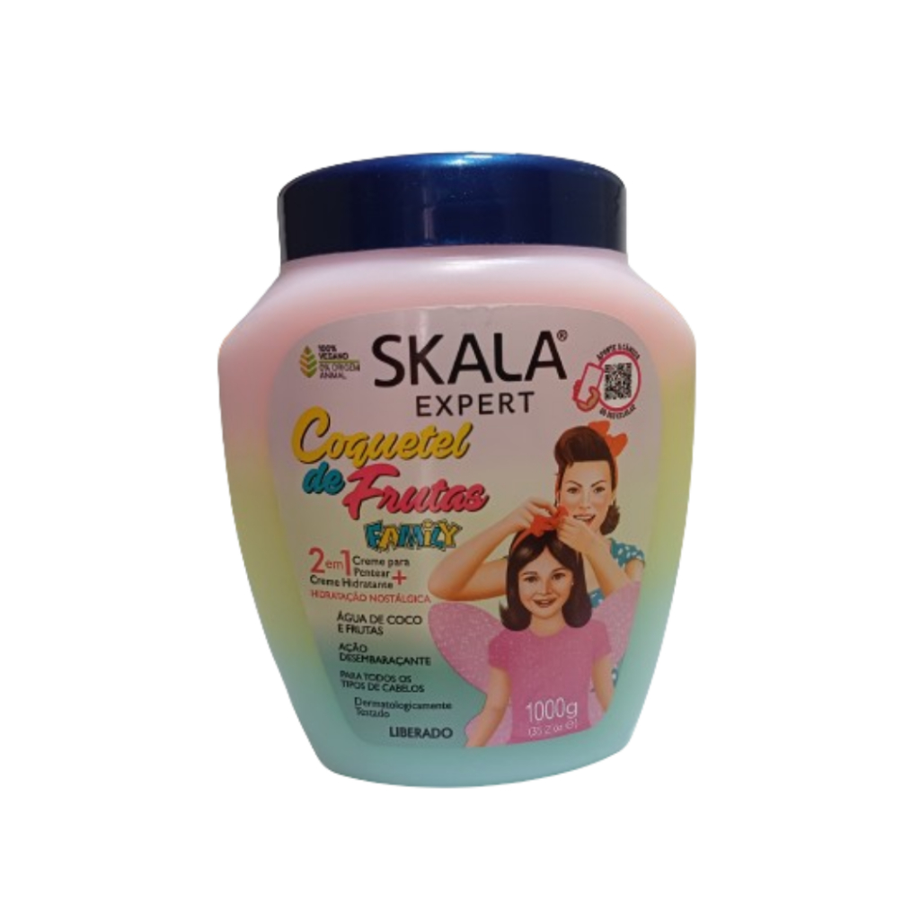 Creme de pentear + creme hidratante Skala Potão Coquetel de Frutas ...