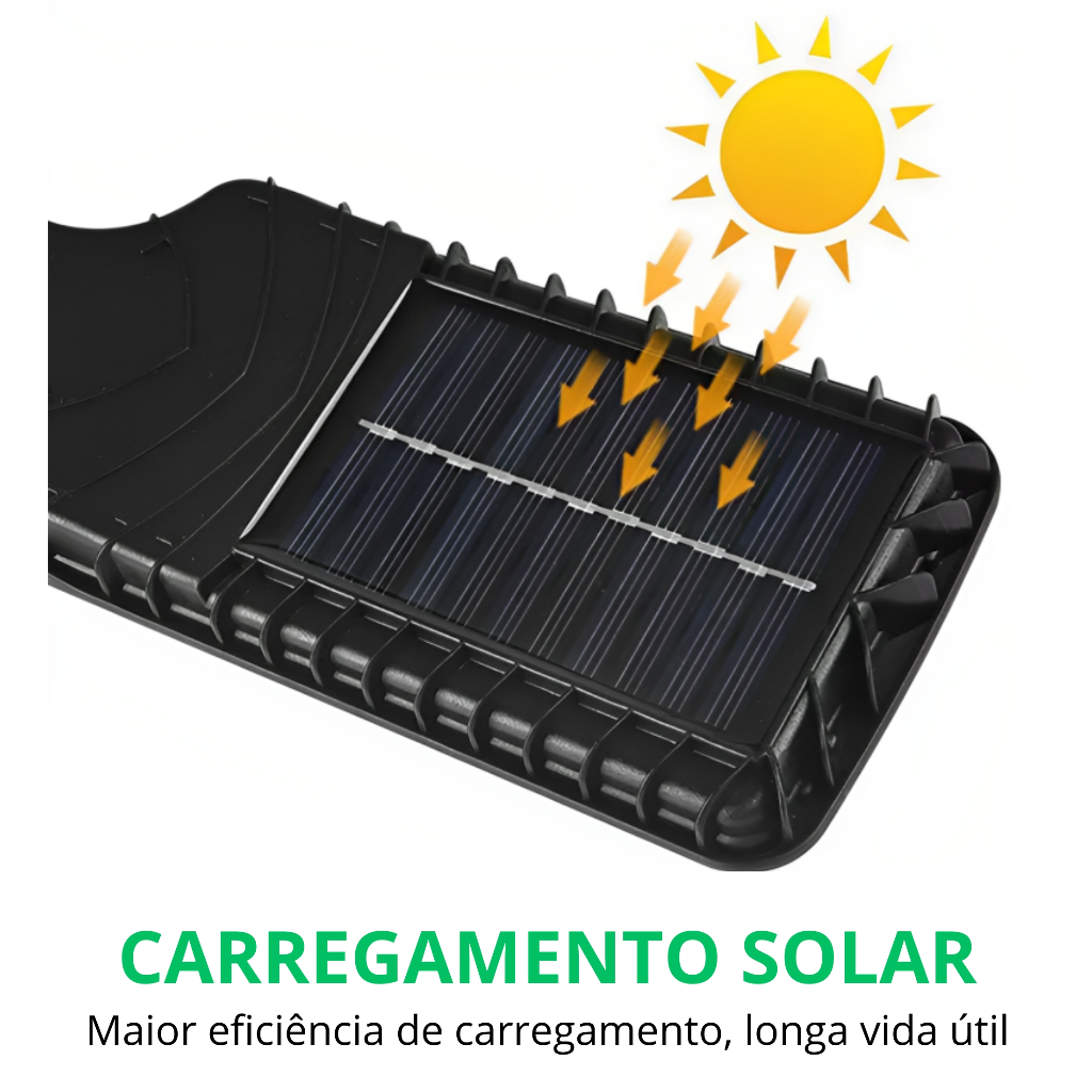 Luminária Solar Parede 108 COB Carregar LED Luz Branco frio Prova D ...