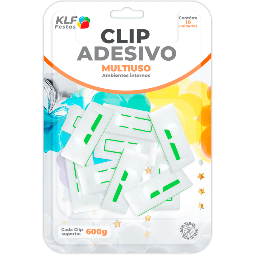 Clip Adesivo Multiuso Gancho Alça Fixa Balão 10 Unidades | Shopee Brasil