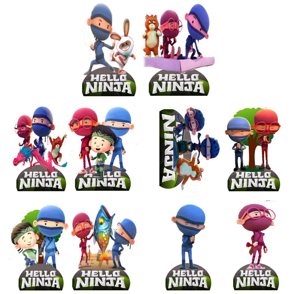 Hello Ninja - Displays de Festa 12x20cm MDF 3mm | Shopee Brasil