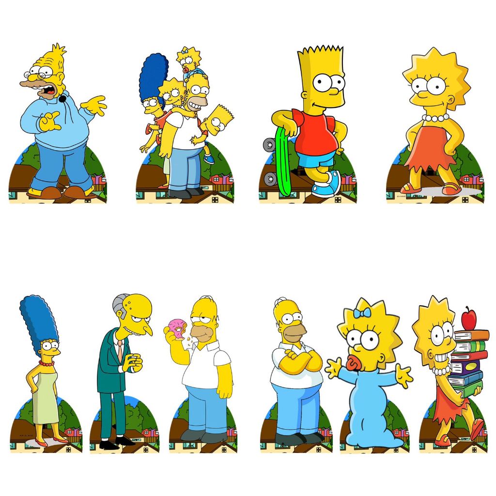 Os Simpsons - Displays de Festa 10x20cm MDF 3mm | Shopee Brasil