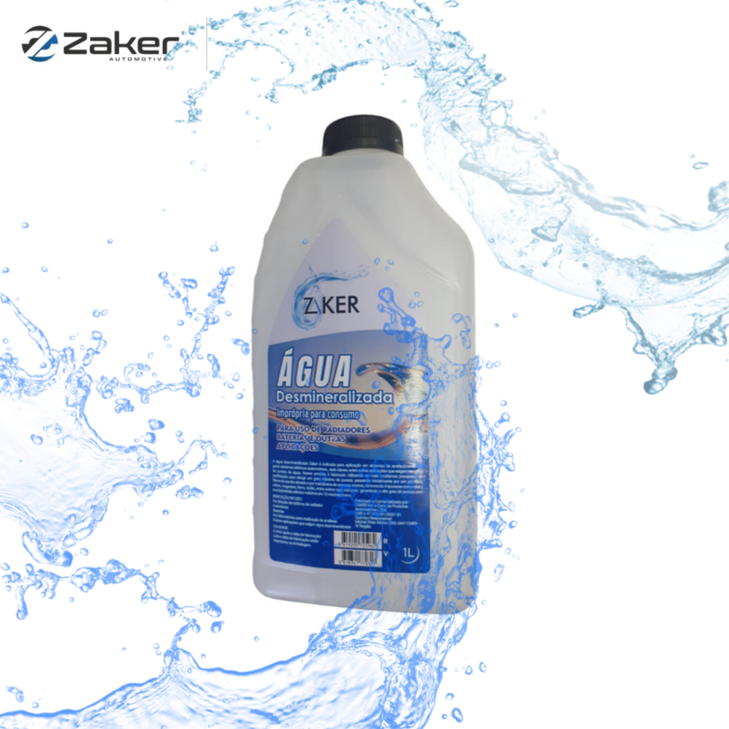 ÁGUA DESMINERALIZADA RADIADOR E BATERIAS - 1 LITRO ZAKER | Shopee Brasil