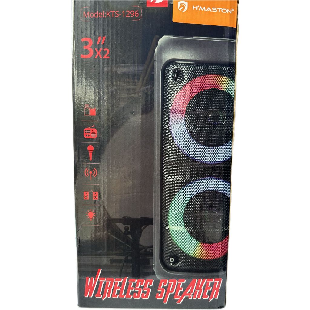 Caixa De Som Bluetooth Super Led Portatil Kts 1296 | Shopee Brasil