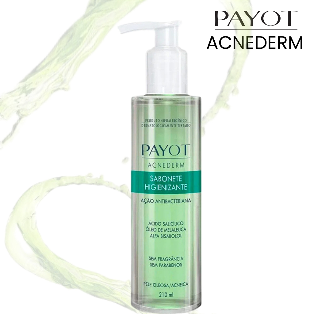 Sabonete Facial Líquido Higienizante Acnederm Skin Care Acne Payot ...