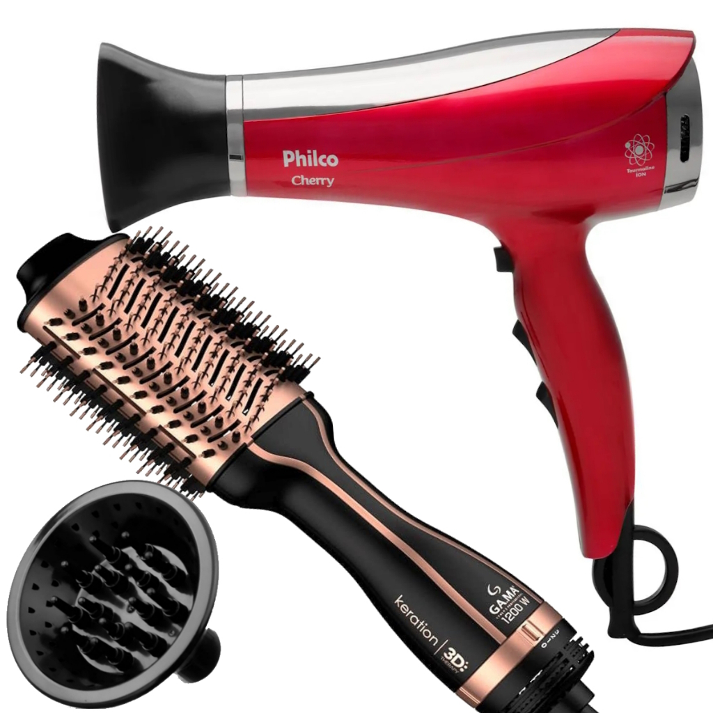 Secador De Cabelo Philco Cherry 2100w Ions Ar Quente Frio Difusor ...