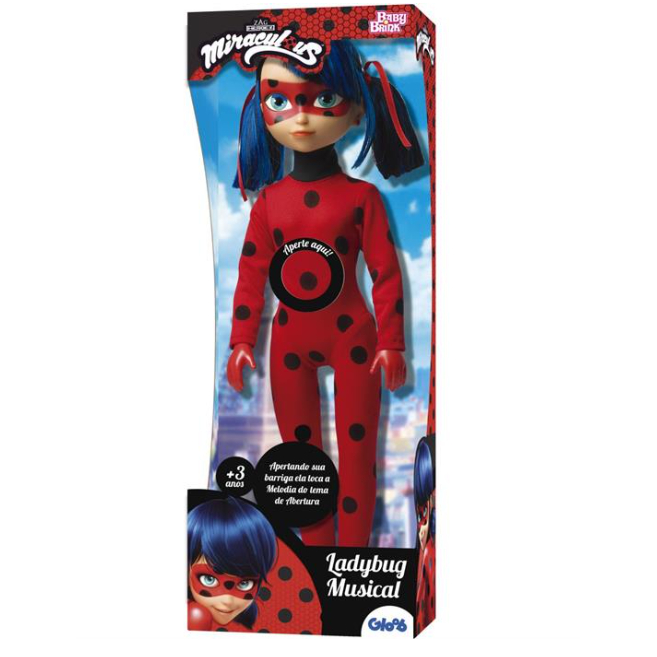 Boneca Miraculous Ladybug 45 Cm Musical Canta De Verdade | Shopee Brasil