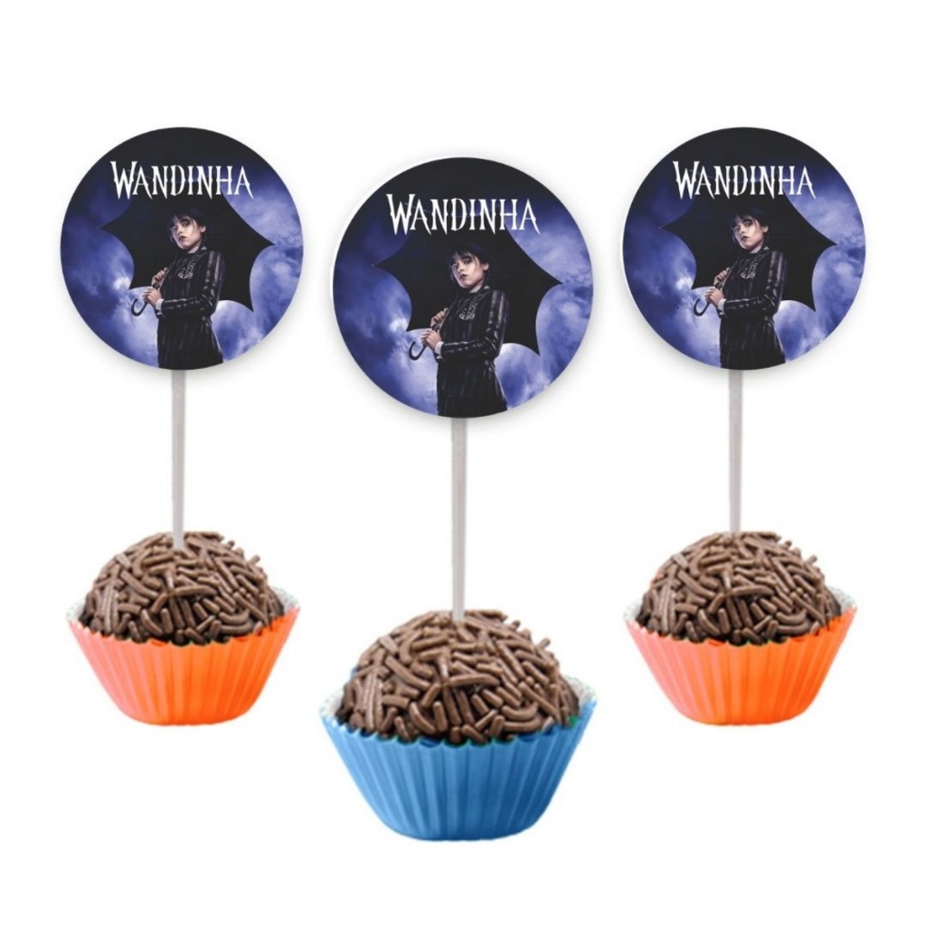 Topper docinhos Wandinha | Shopee Brasil