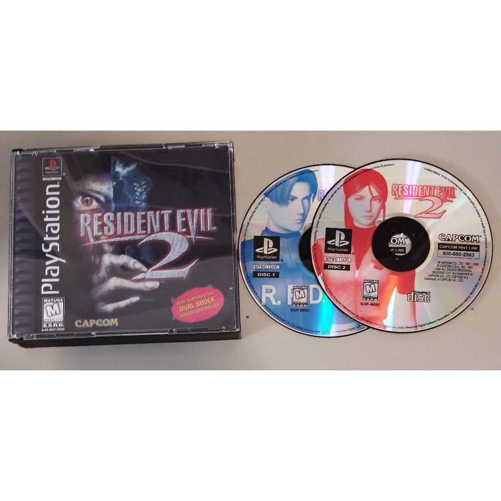 Ps1 - Resident Evil 2 - Mídia Preta BLACK DISCS - Escorrega o Preço