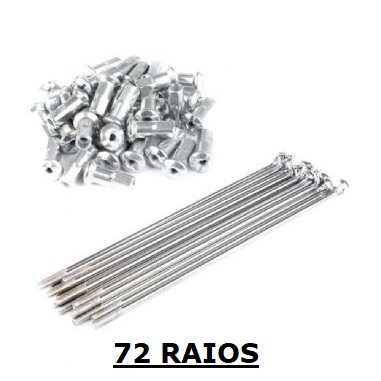 Kit 72 Raios Bicicleta Aro 26 INOX Fino 2.0 x 255 Bike Roda Aero VMAXX Prateado | Shopee Brasil
