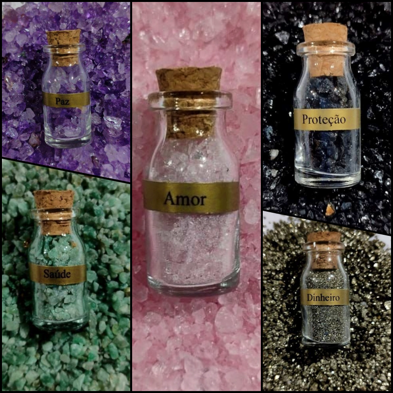 Garrafinhas de Pedras Naturais Escolha a Sua/ Ametista/ Turmalina ...