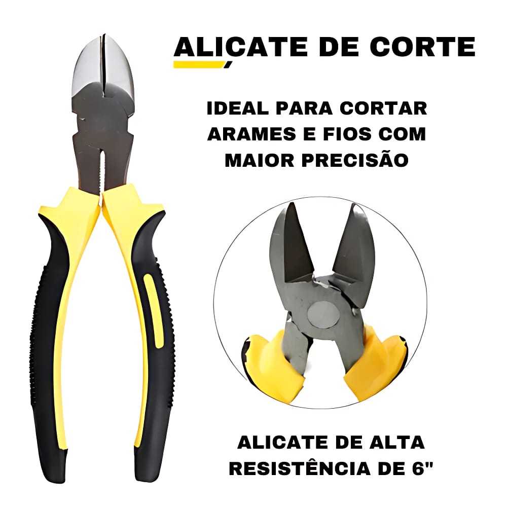 Alicate De Corte Diagonal Profissional De 6 Polegadas | Shopee Brasil
