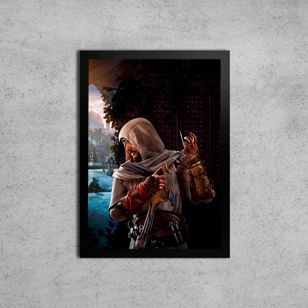 Quadro Gamer Decorativo Assassins Creed Com Moldura 30x40cm Shopee Brasil