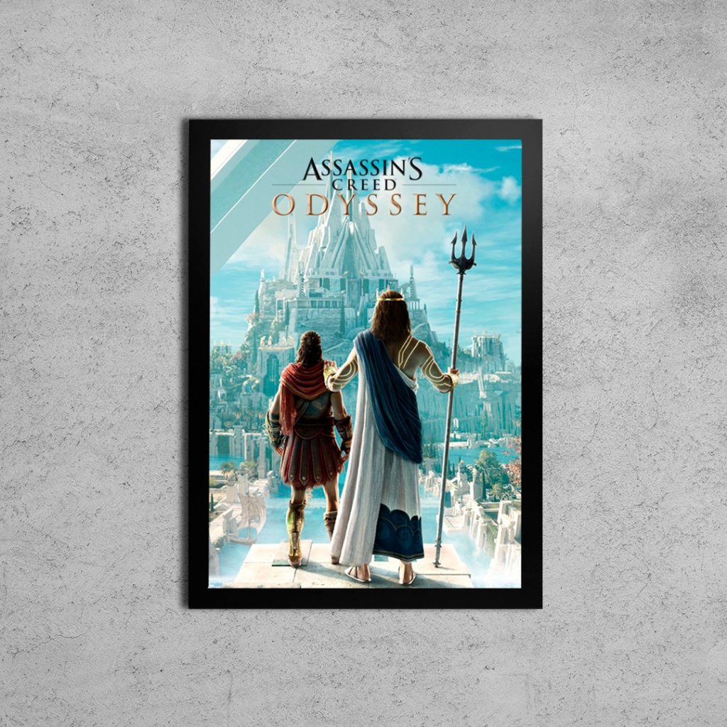 Quadro Gamer Decorativo Assassins Creed Com Moldura 30x40cm Shopee Brasil