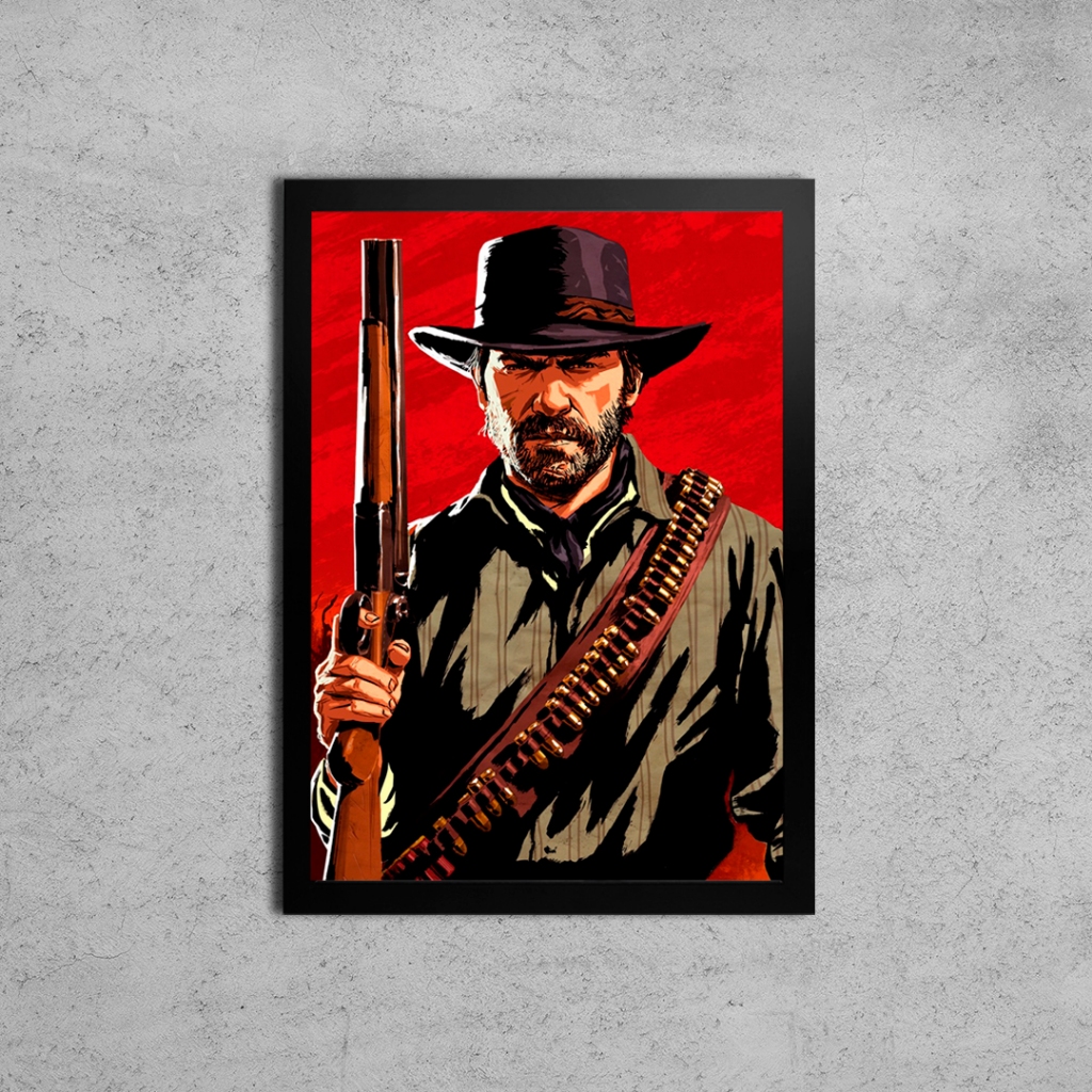 Quadro Gamer Decorativo Red Dead Redemption 2 com Moldura 30x40cm ...