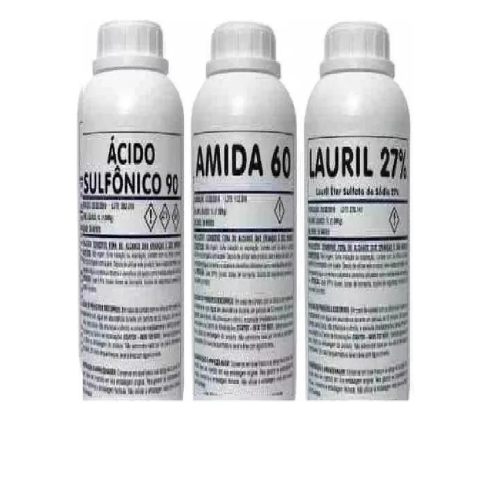 kit lauril 27% 1 litro/ amida 60 1 litro /ácido sulfônico 90% 1 litro DIRETO DA ENZZO | Shopee ...