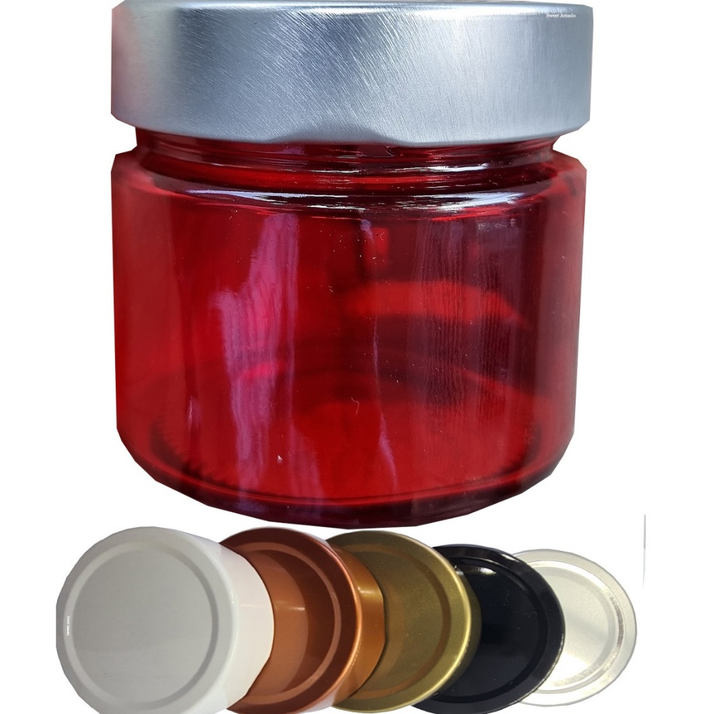 1 (Um) Pote Vidro Âmbar Tampa Alta até o pescoço 150ml e 210ml até a ...