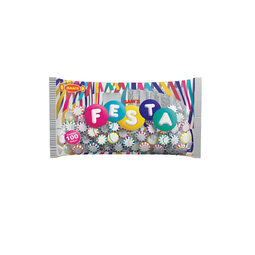Bala Bombom Festa de Frutas 500g - Sam's Simas | Shopee Brasil