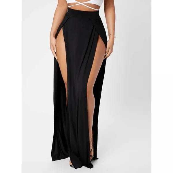 Saia Feminina Longa Fenda Lateral | Shopee Brasil