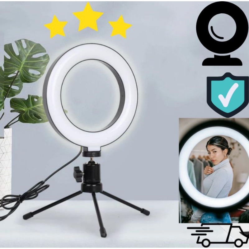 Iluminador Ring Light de Mesa 6 polegadas Profissional | Shopee Brasil